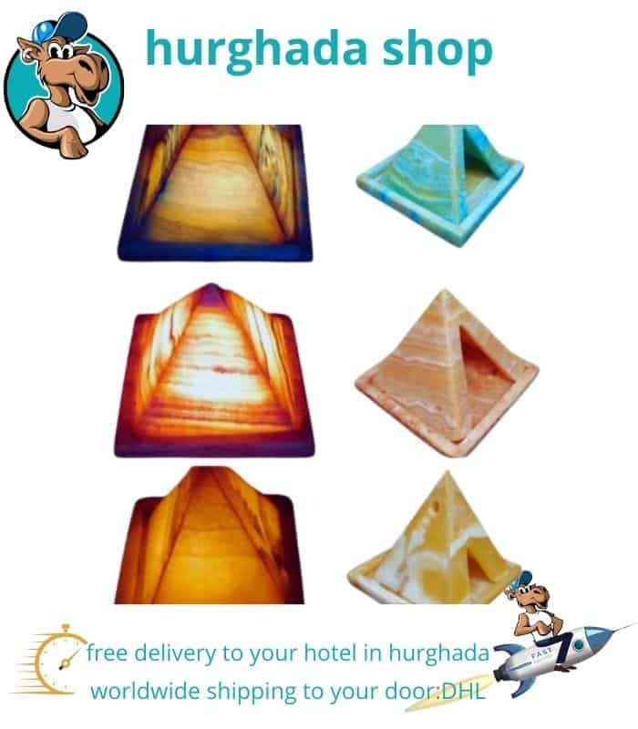 Alabaster Pyramids Candle Holder – Handmade Egyptian Design