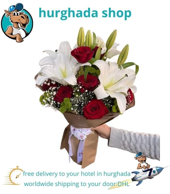 Romantic Red Roses, White Lilies – Same-Day Delivery